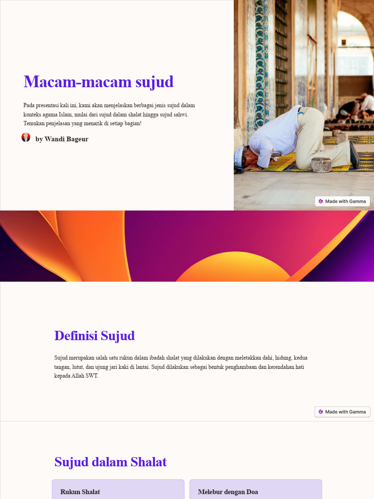 Macam Macam Sujud | PDF