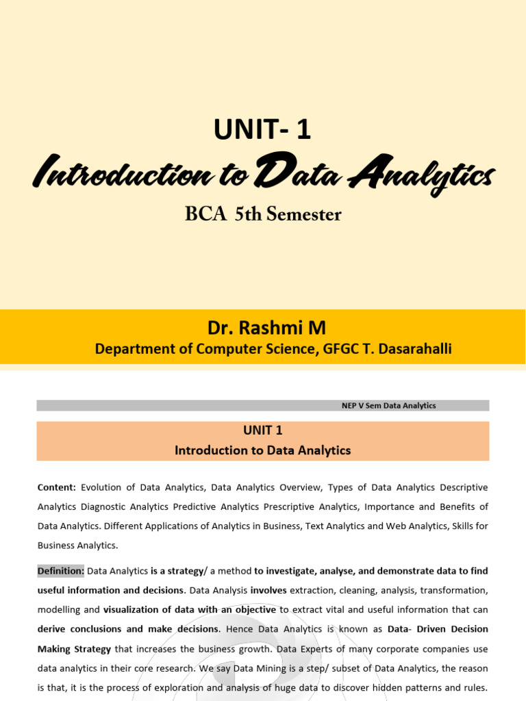 DataAnalyticsCh 1 | PDF | Analytics | Data Analysis DataAnalyticsCh 1 | PDF | Analytics | Data Analysis
