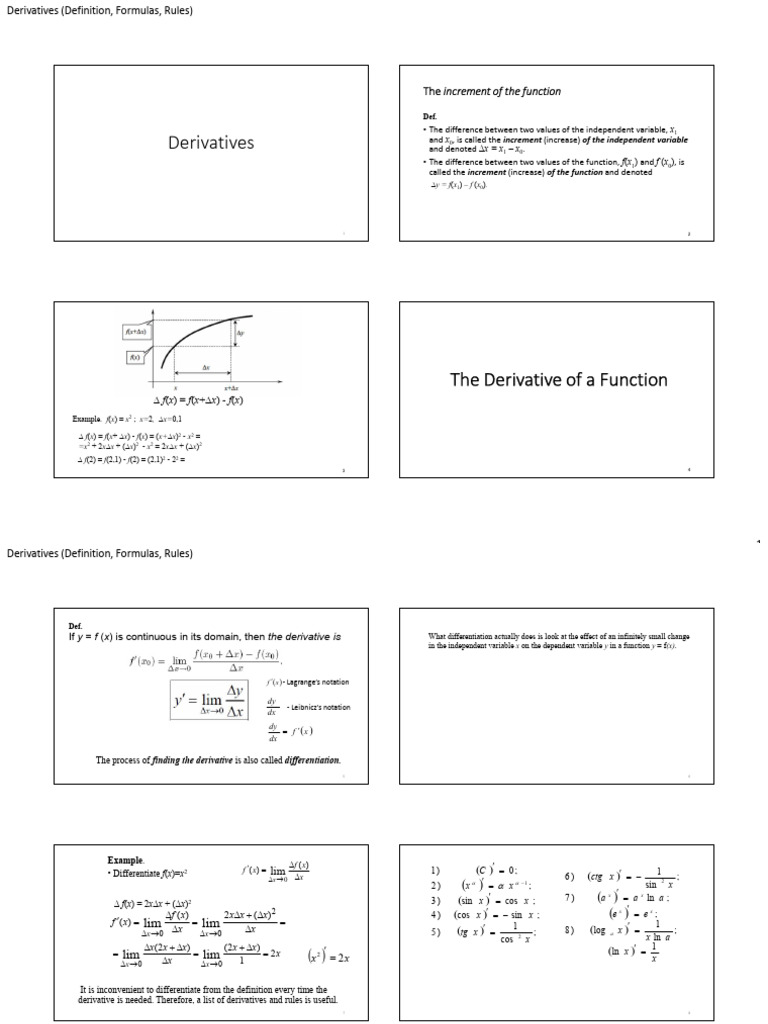 Derivatives Slides Solutions | PDF