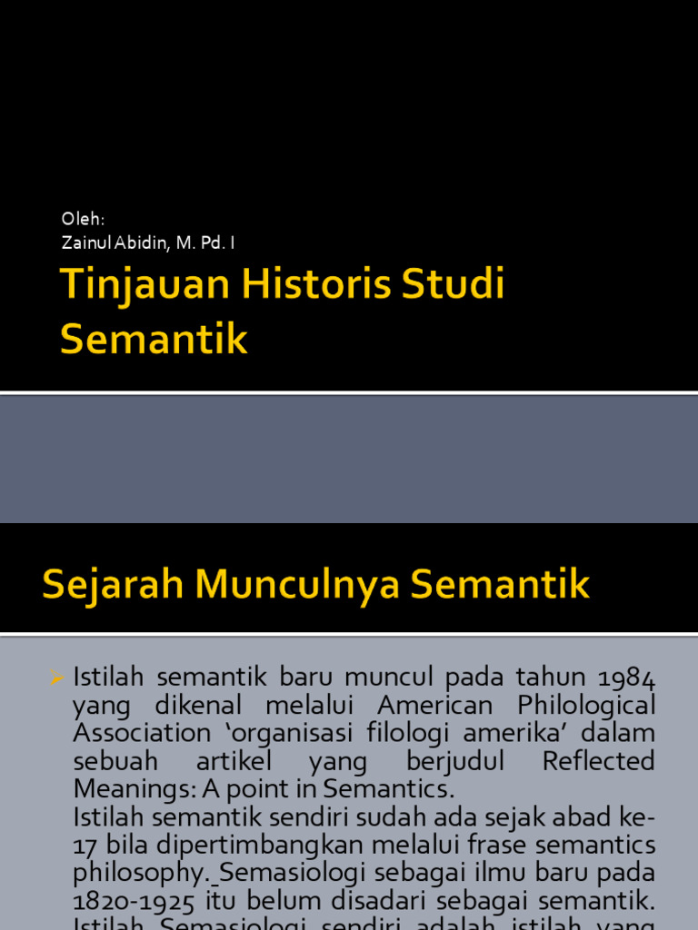 Tinjauan Historis Studi Semantik | PDF | Filsafat