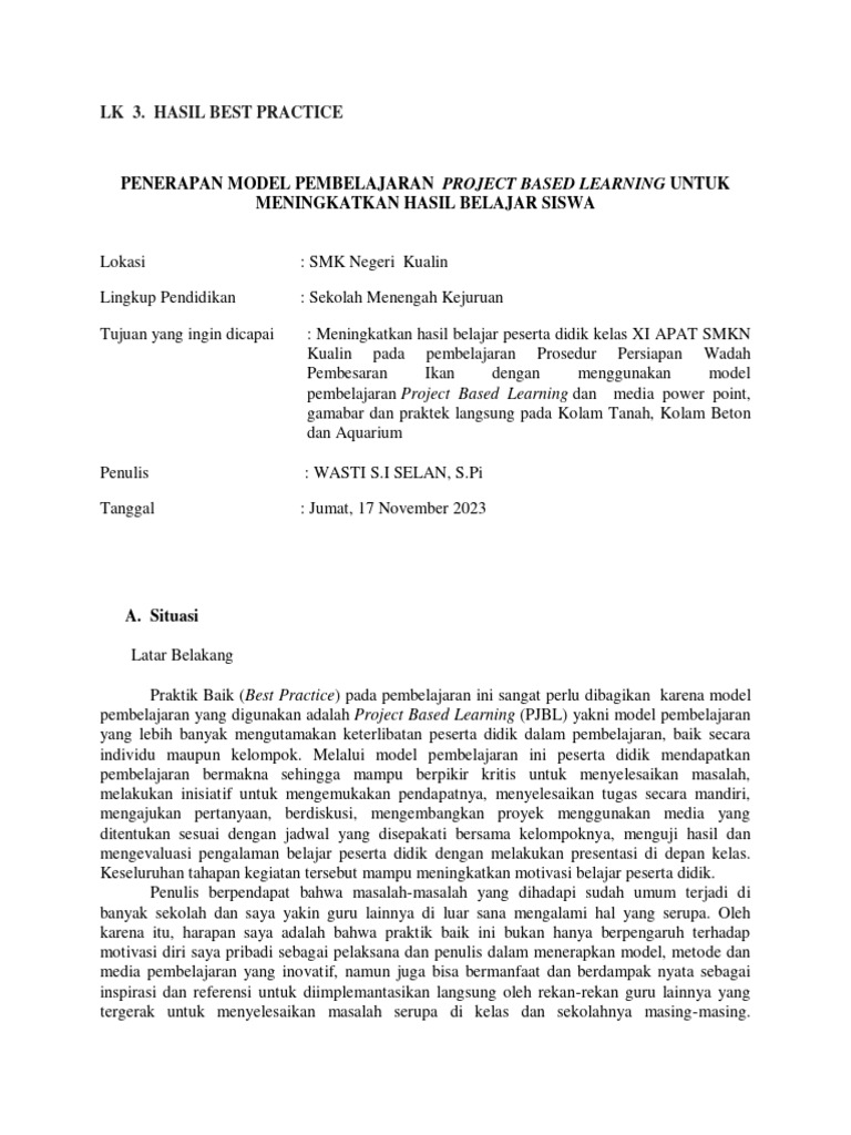 REVISI BEST PRACTICE PPG Dan RTL Siklus 2 | PDF