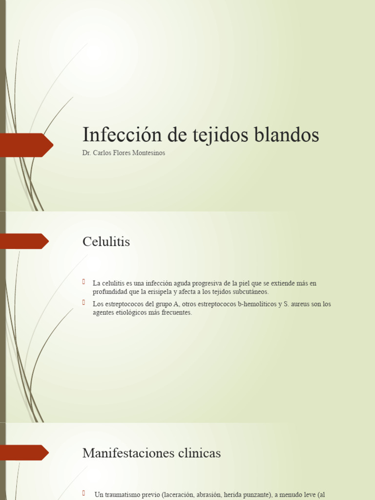 Infección de Tejidos Blandos | PDF | Especialidades Medicas | Enfermedades y trastornos