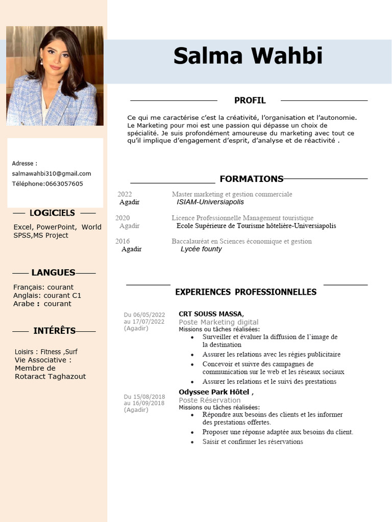 CV Salma Wahbi 2 (2) - 2 | PDF | Commercialisation | Business