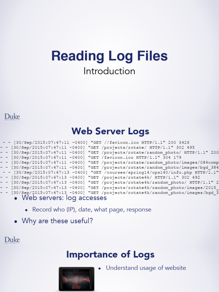 Reading Log Files Introduction | Download Free PDF | World Wide Web | Internet & Web