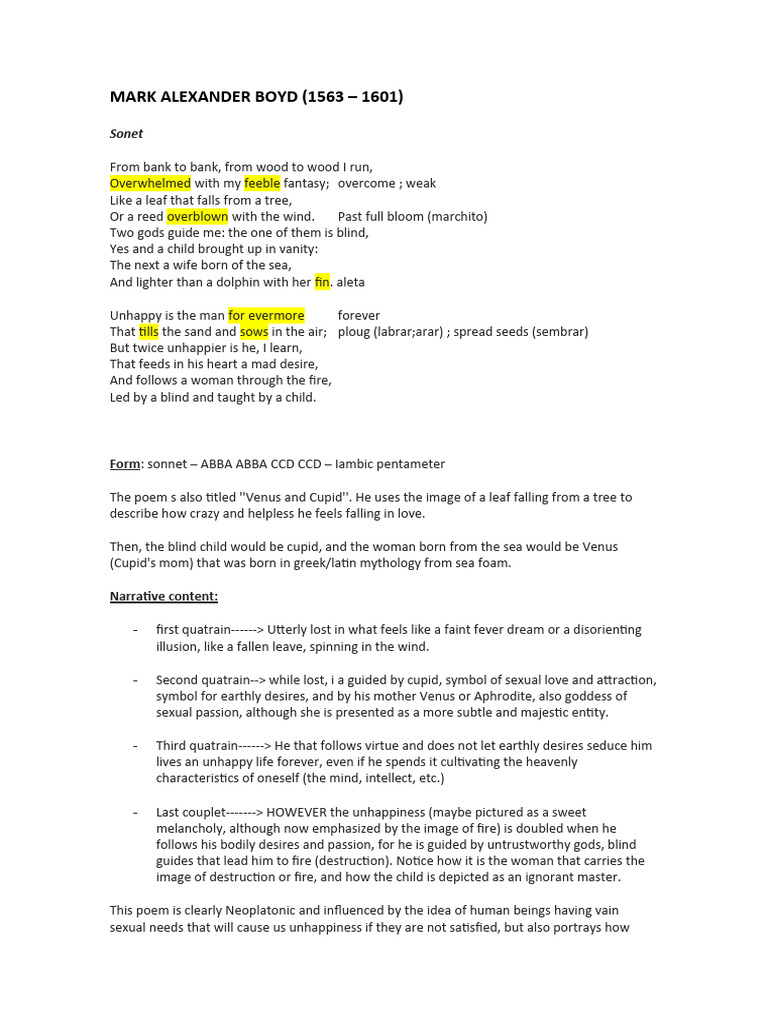 Mark Alexander Boyd | PDF | Cupid | Poetry