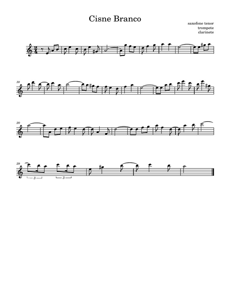 Cisne Branco Trompete Tenor Clarinete | PDF