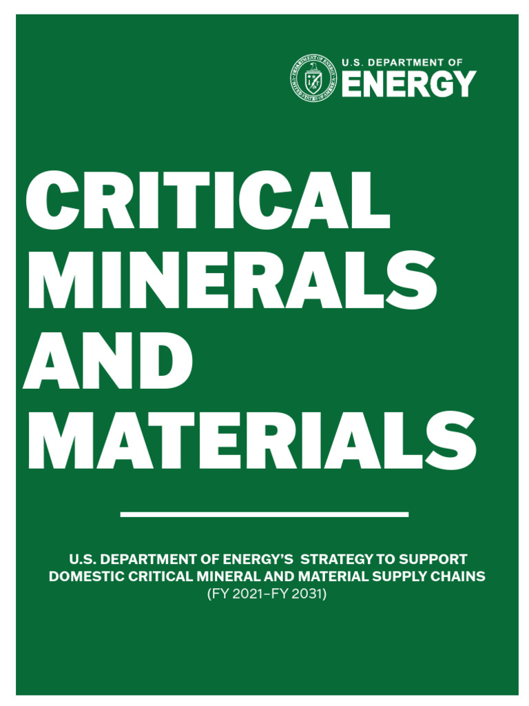 DOE Critical Minerals and Materials Strategy - 0 | PDF | United States ...