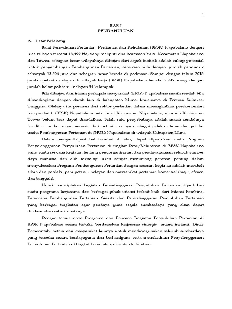 Programa Penyuluhan Pertanian | PDF