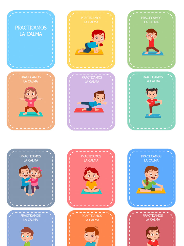 TRABAJAR LA CALMA Tarjetas y Ruleta 1 | PDF