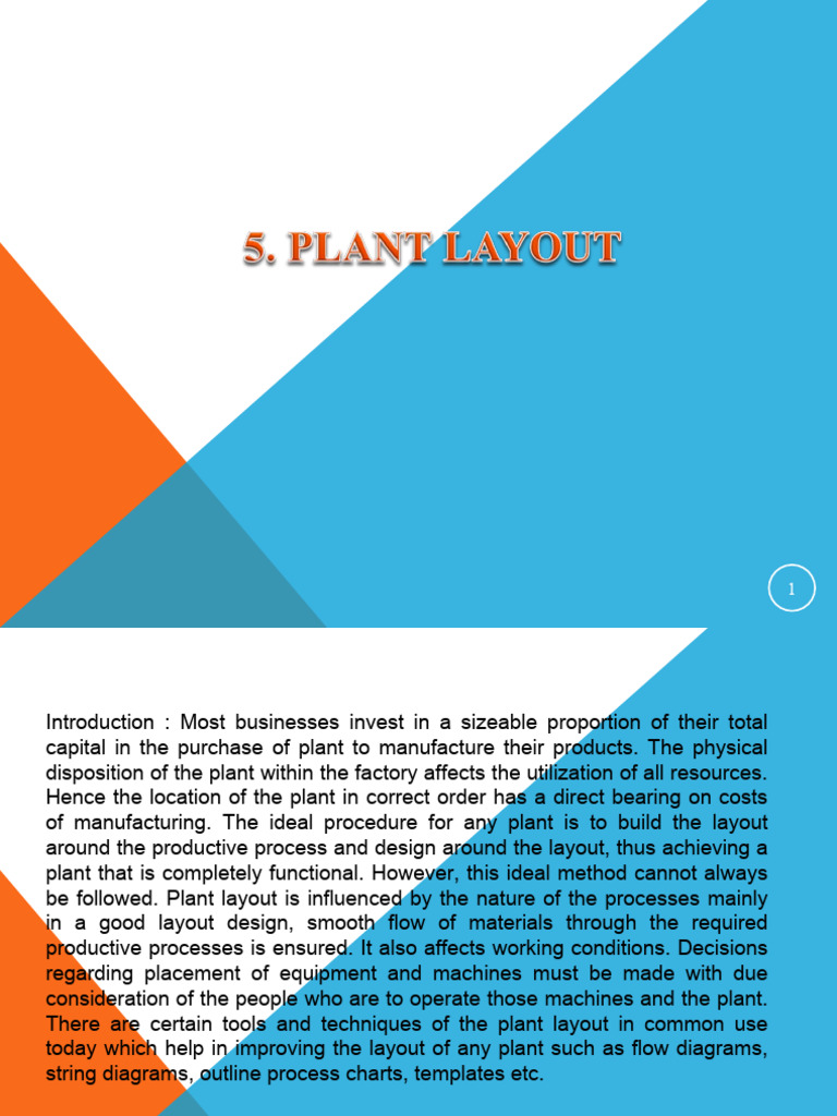 Chapter 5 - Plant Layout | PDF | Page Layout | Inventory