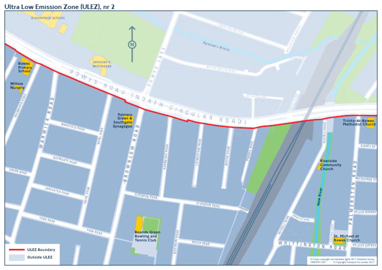 ULEZ Boundary Map and Locations | PDF