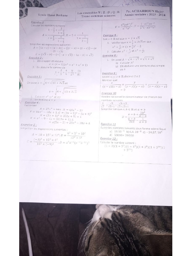 Les Ensembles TCSF Exercices | PDF