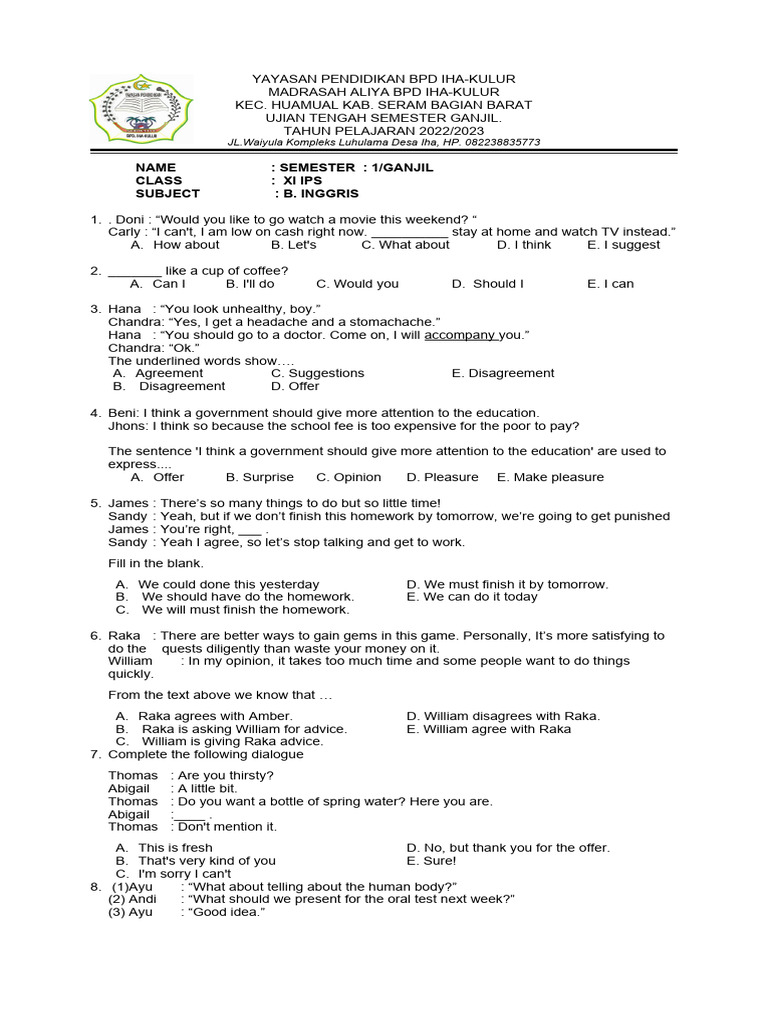 Bing Xi Ipa 2022 2023 | PDF