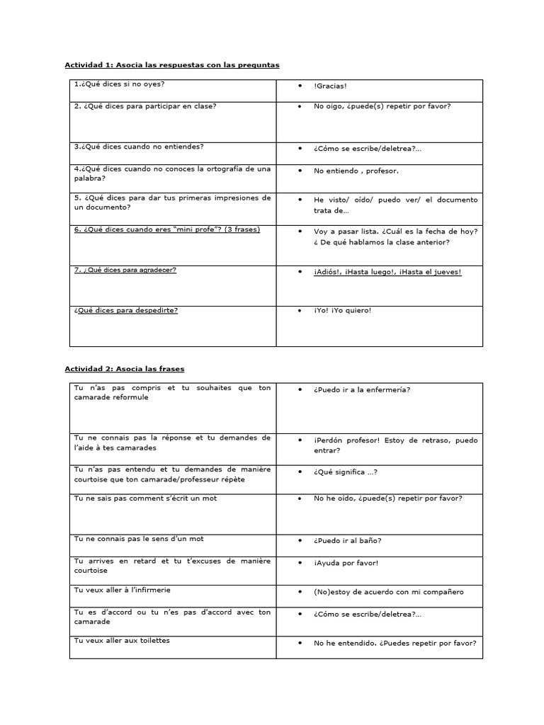 Fiche Élève Entraide | PDF