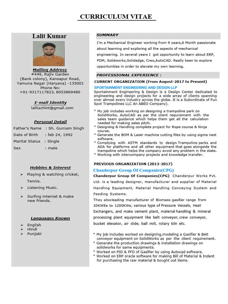 Lalit Resume-2023-Latest | PDF | Secondary Sector Of The Economy ... Lalit Resume-2023-Latest | PDF | Secondary Sector Of The Economy ...