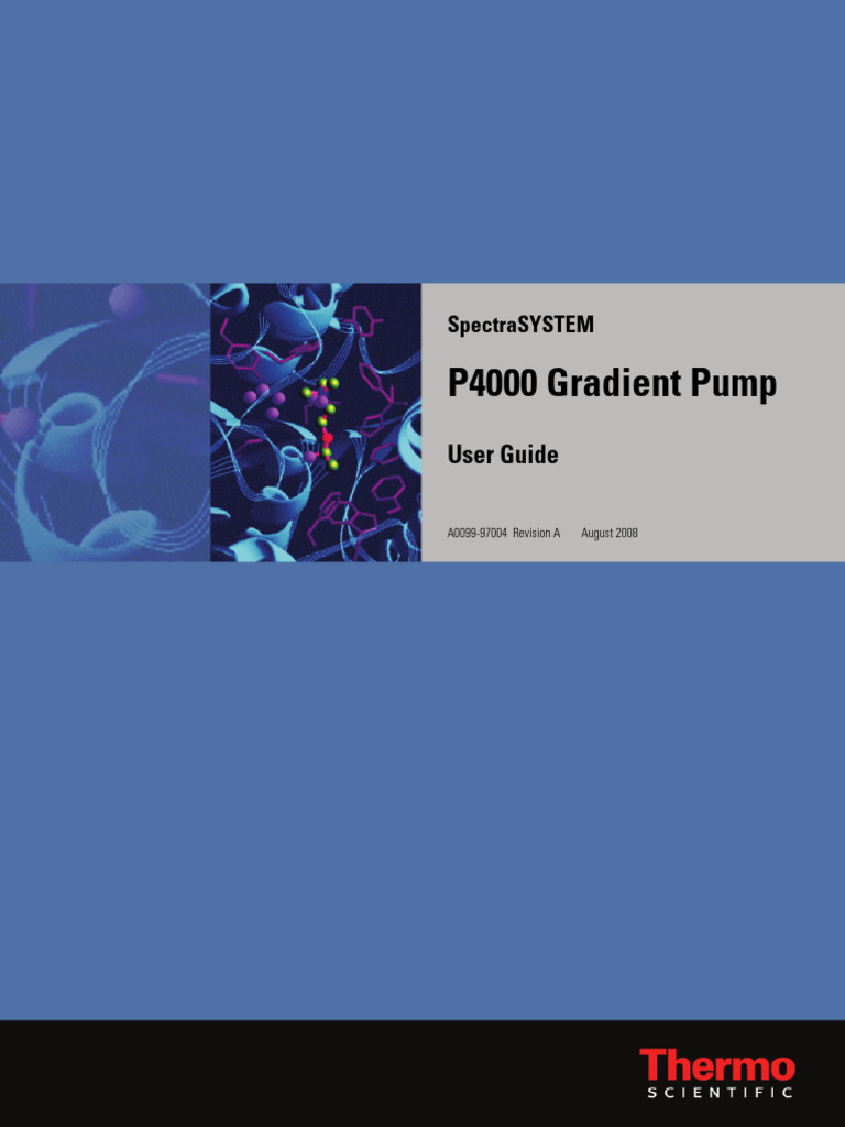 TSP SpectraSYSTEM P4000 Gradient Pumps User Guide | PDF | Menu (Computing) | Chromatography