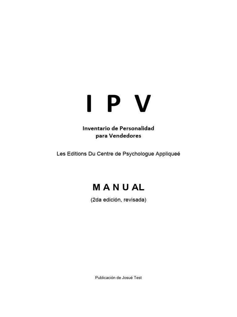 Manual IPV | PDF | Tolerancia | Reclutamiento
