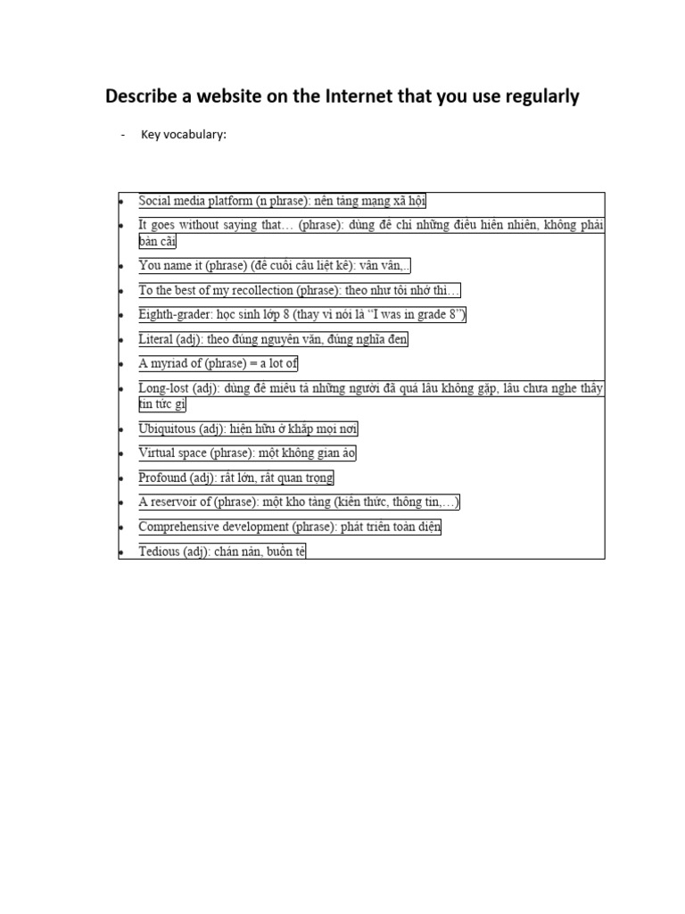 Describe A Website | PDF
