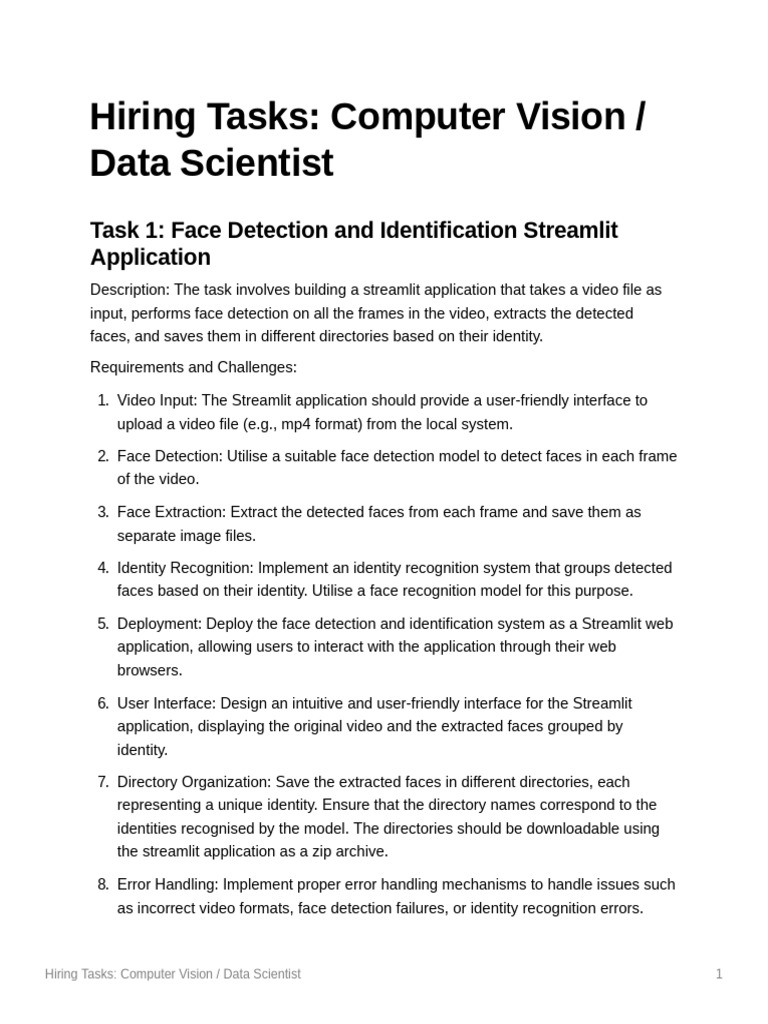 Hiring Tasks Gala X Eye | PDF | Usability | Computer Vision