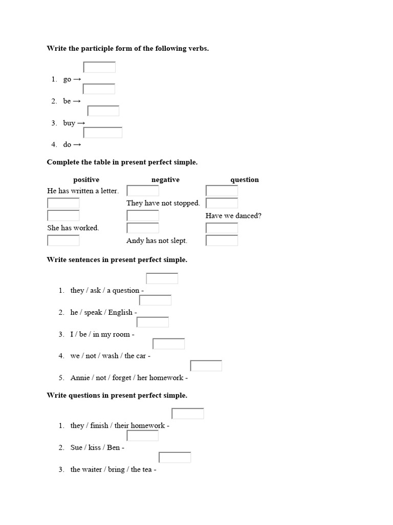 Present Perfect Elementary | PDF | Syntax | Language Mechanics