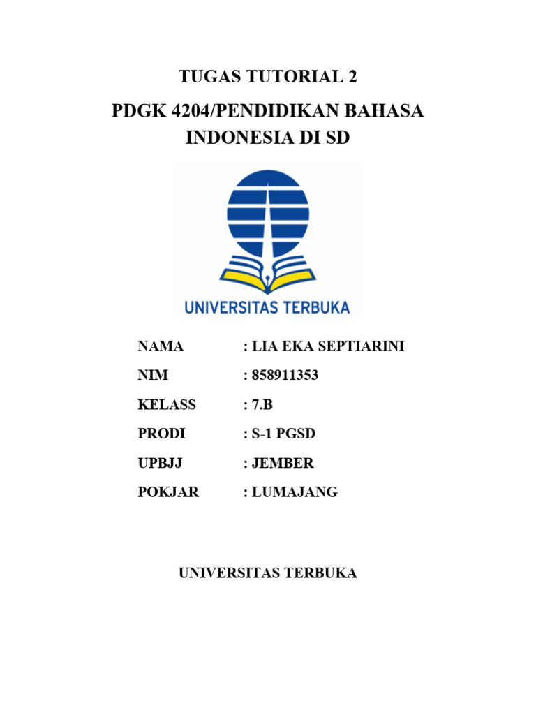 TT2 PDGK 4204 - Lia Eka Septiarini - 858911353 | PDF