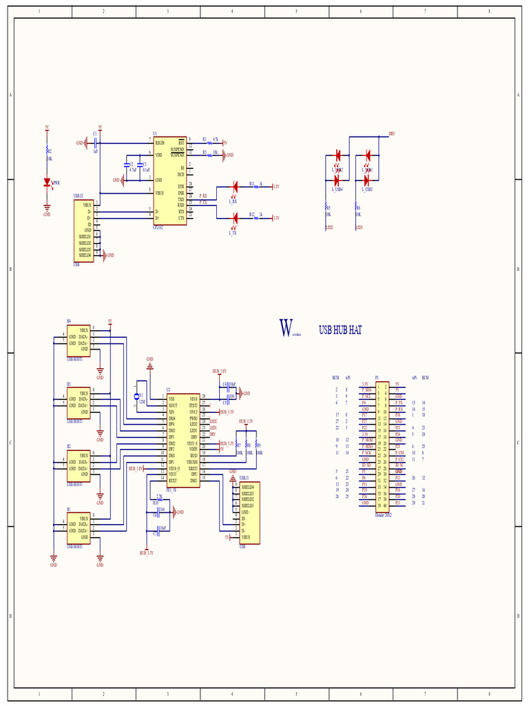 Usb Hub Hat Schematic | PDF