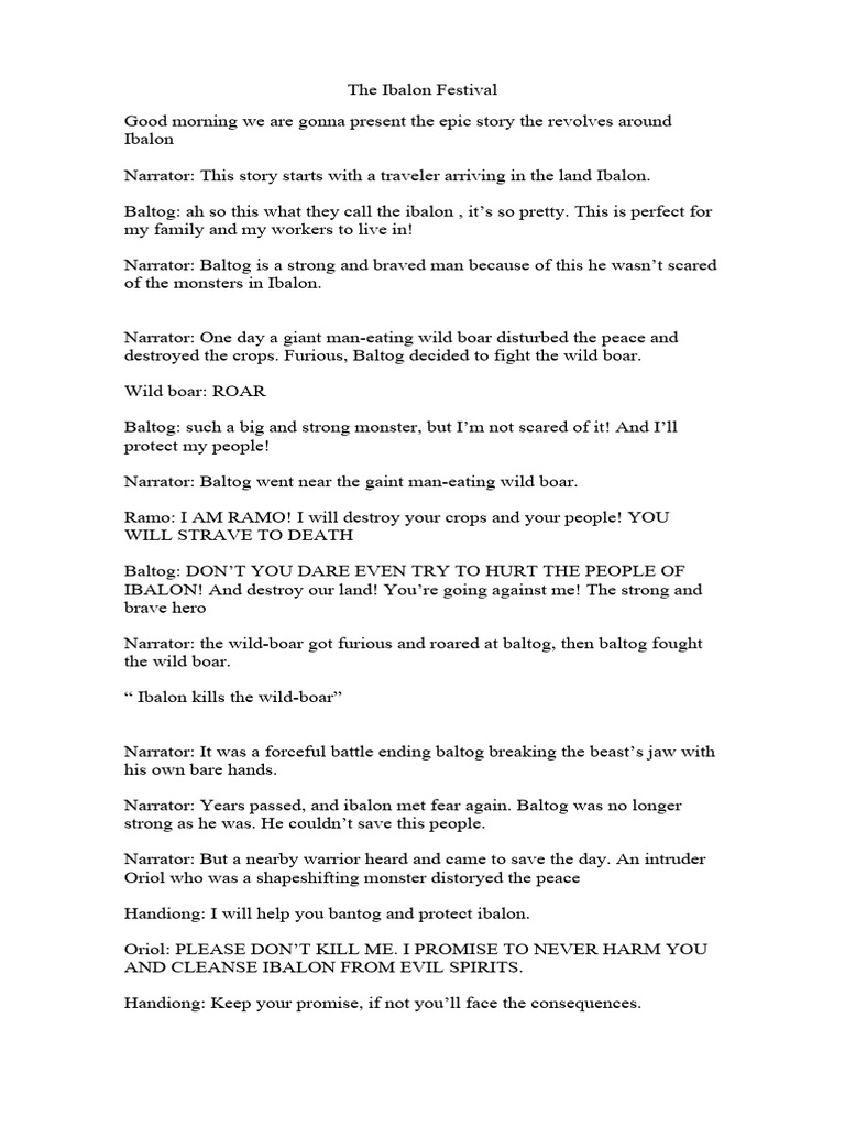 The Ibalon Epic Roleplay | PDF