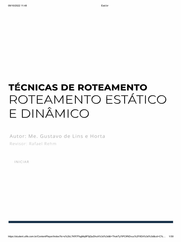 Roteamento Estatico e Dinamico | PDF Roteamento Estatico e Dinamico | PDF