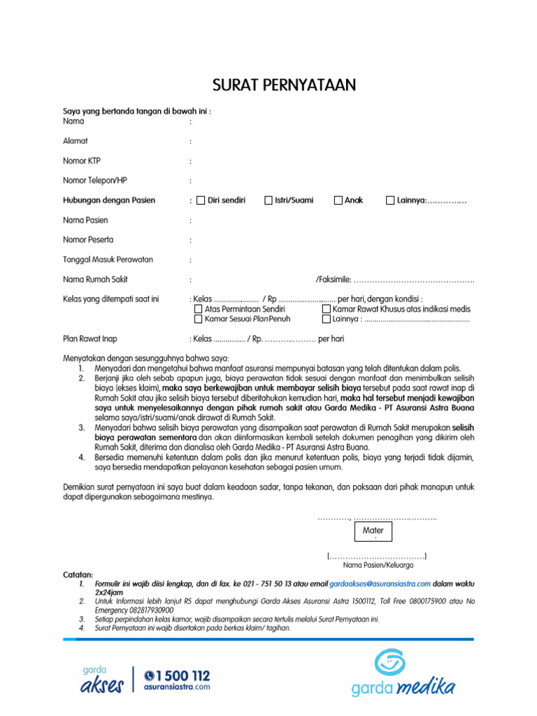 Surat Pernyataan APS - New | PDF