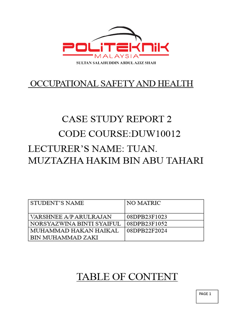 Occupational Safety and Health 2 | PDF | Waste | Fires