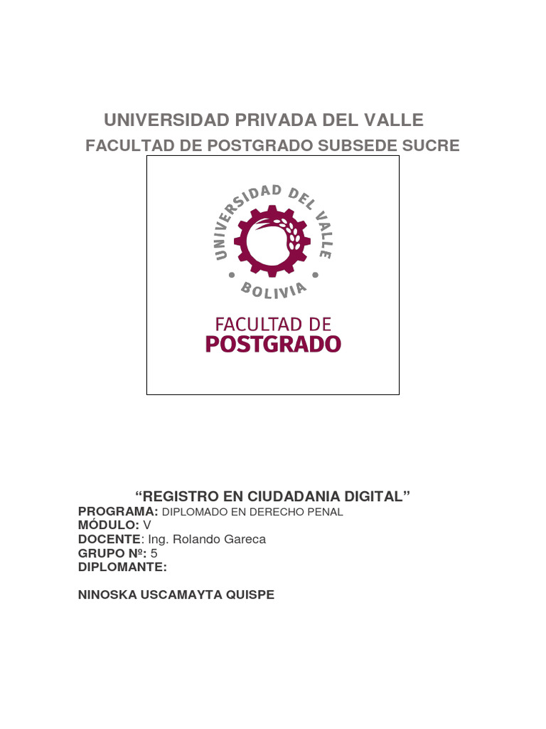 Universidad Privada Del Valle | PDF