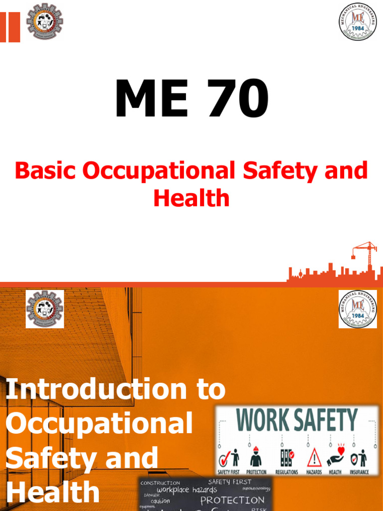 2 - Introductory Concepts ME 70 Basic Occupational Safety and Health ...