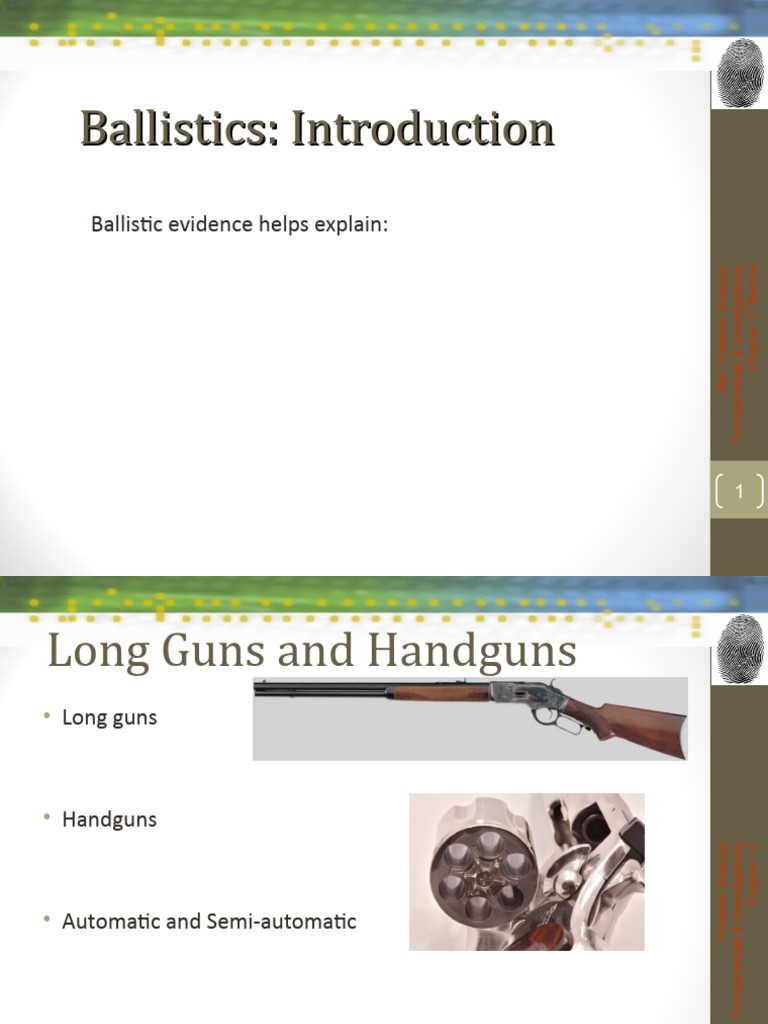 Ballistics: Introduction | PDF | Cartridge (Firearms) | Caliber