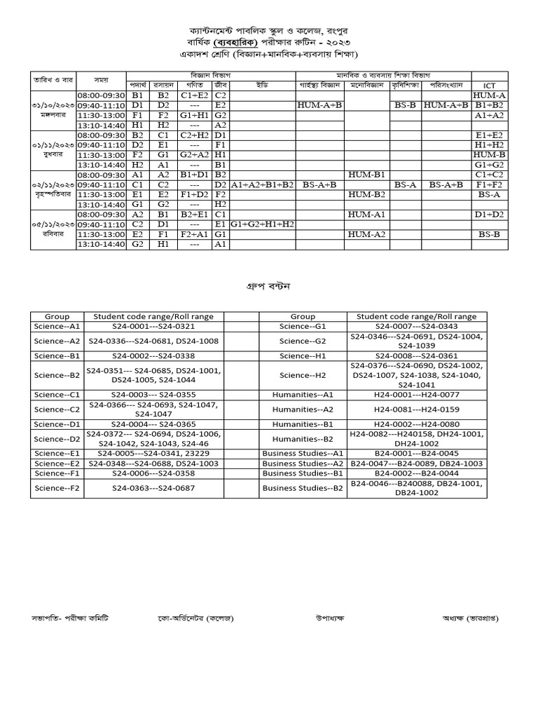 Routine Practical Exam 2023 | PDF