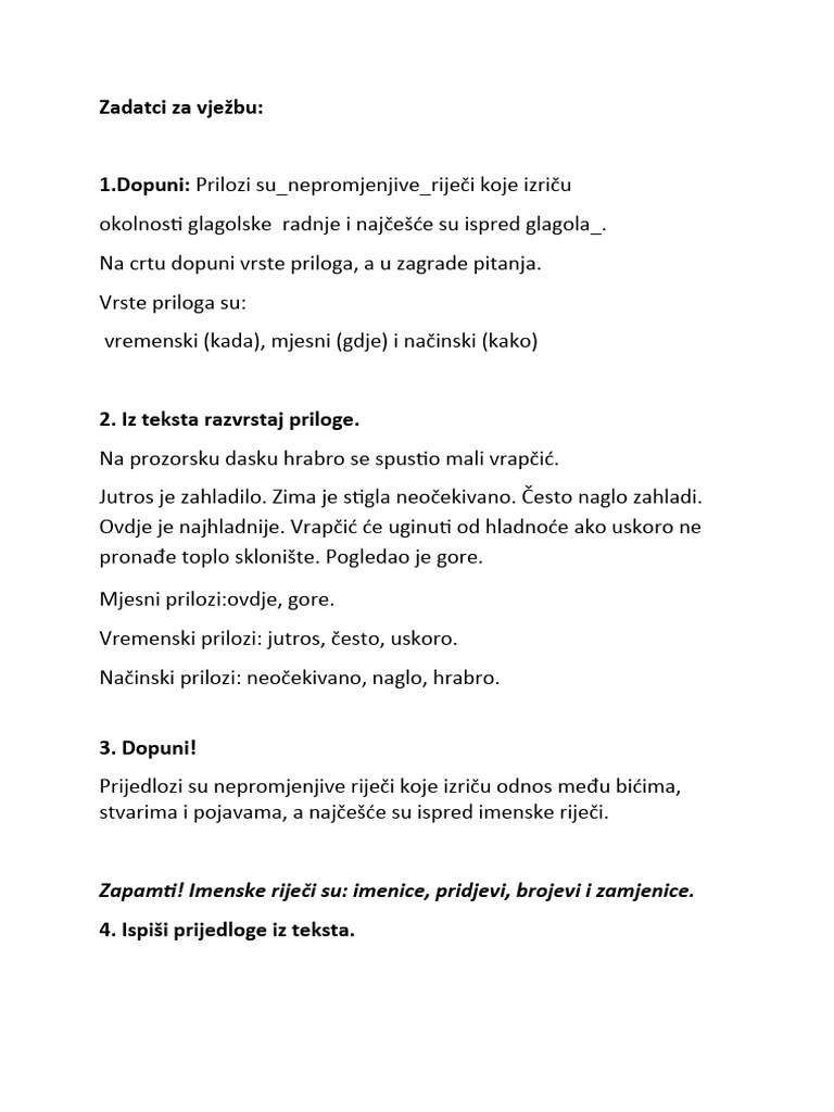 Zadatci Za Vježbu | PDF