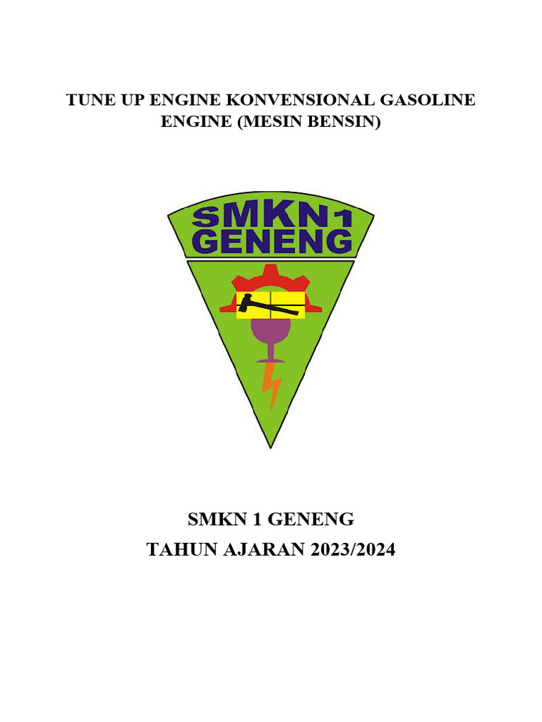 Tune Up Engine Konvensional Gasoline Engine | PDF