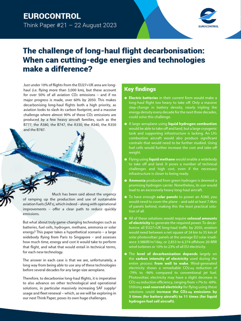 Eurocontrol Think Paper 21 Long Haul Decarb | PDF | Climate Change ...