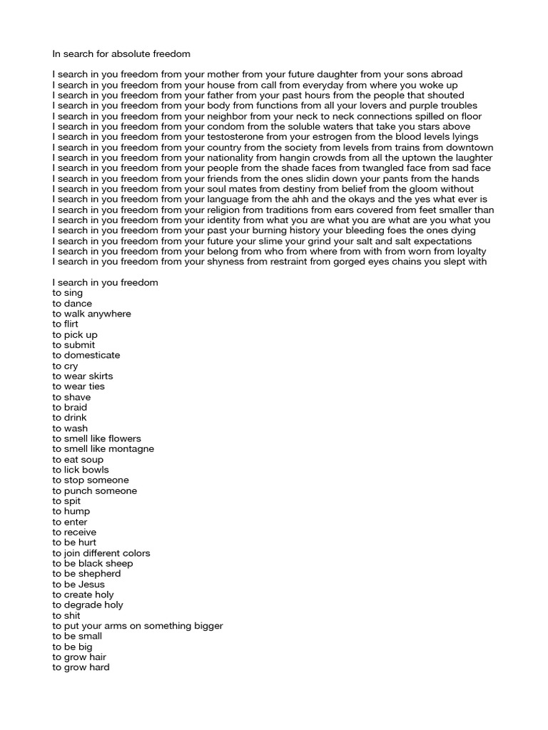 Absolute Freedom | PDF