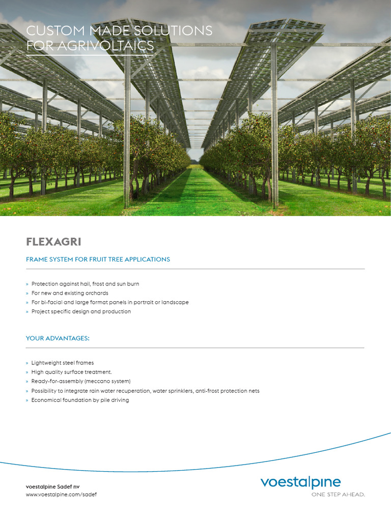 Agrivoltaics Solutions by Voestalpine Sadef | PDF