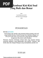 Panduan Penyusunan Kisi-Kisi Dan Soal | PDF