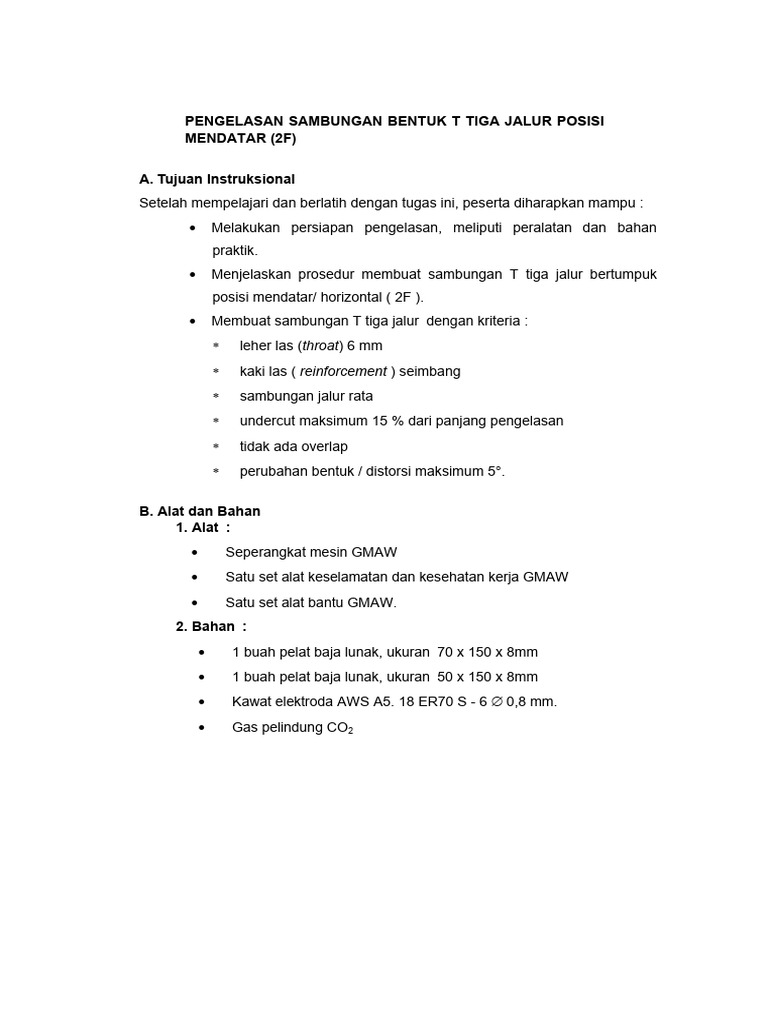 GMAW Job Sheet 2F 1G 3G | PDF