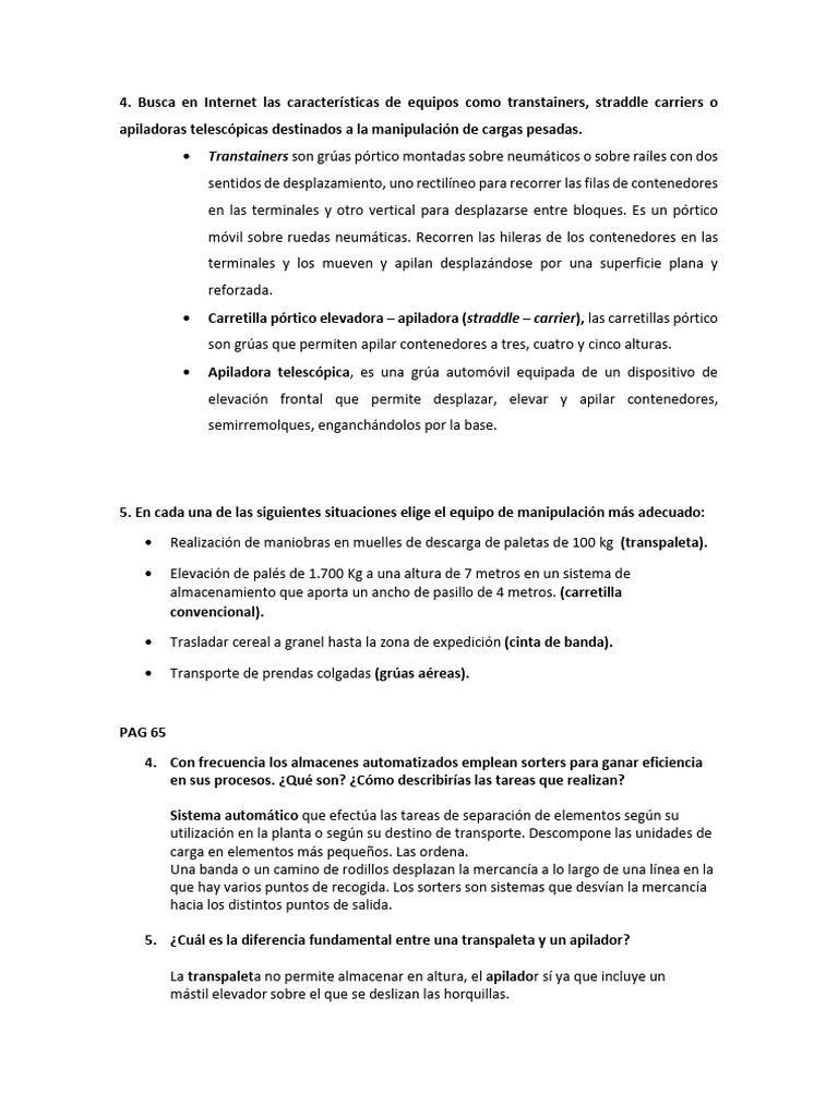 Ejercicios Log | PDF | Máquina elevadora | Bienes manufacturados