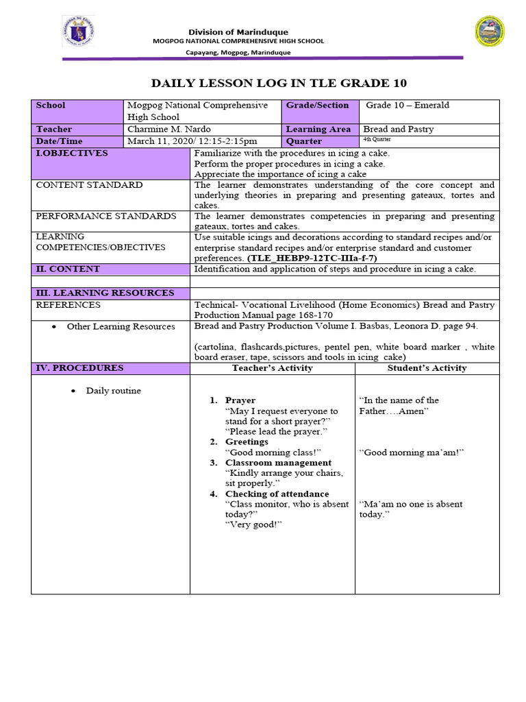 March 11 Final Demo Icing A Cake | PDF | Learning | Cakes