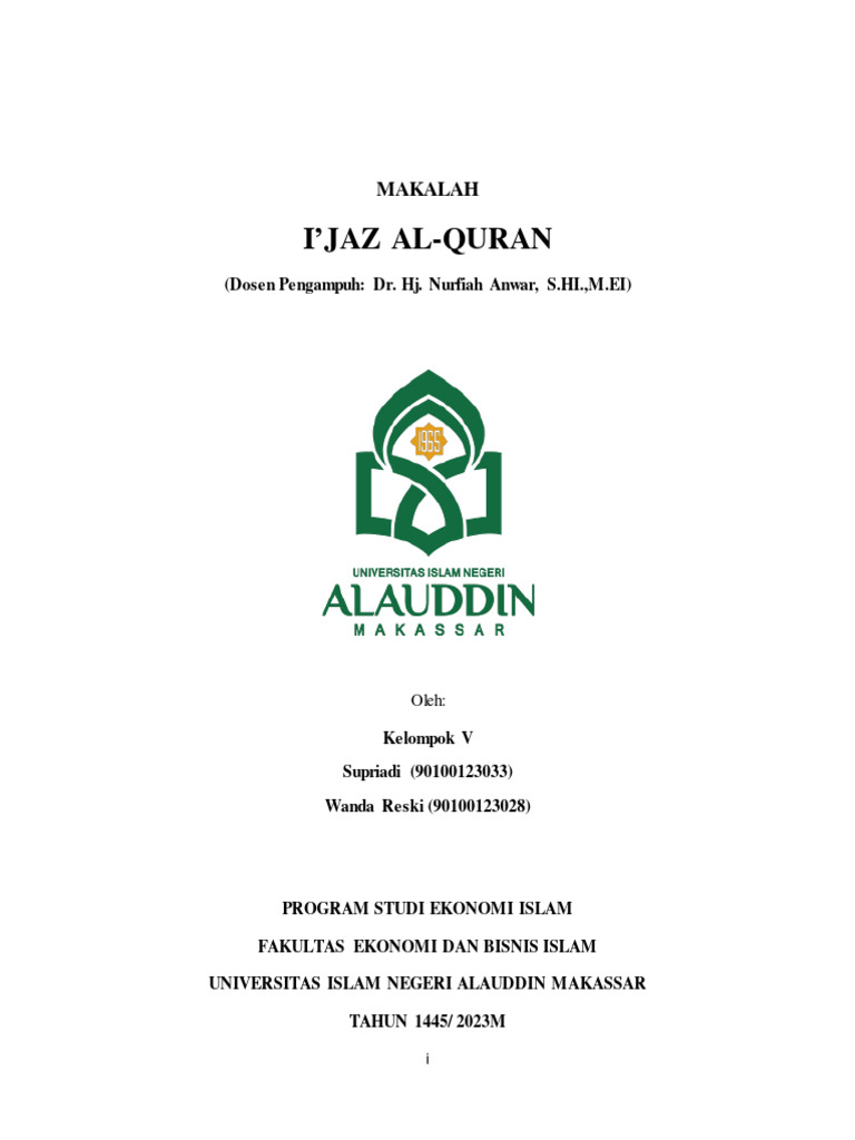 Ijaz Al-Quran Kelompok 5 | PDF