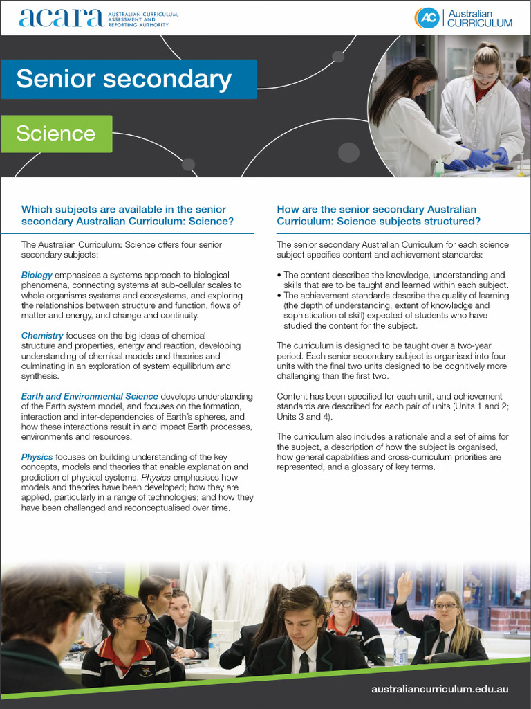 Ss Info-Sheet Science | PDF | Curriculum | Science