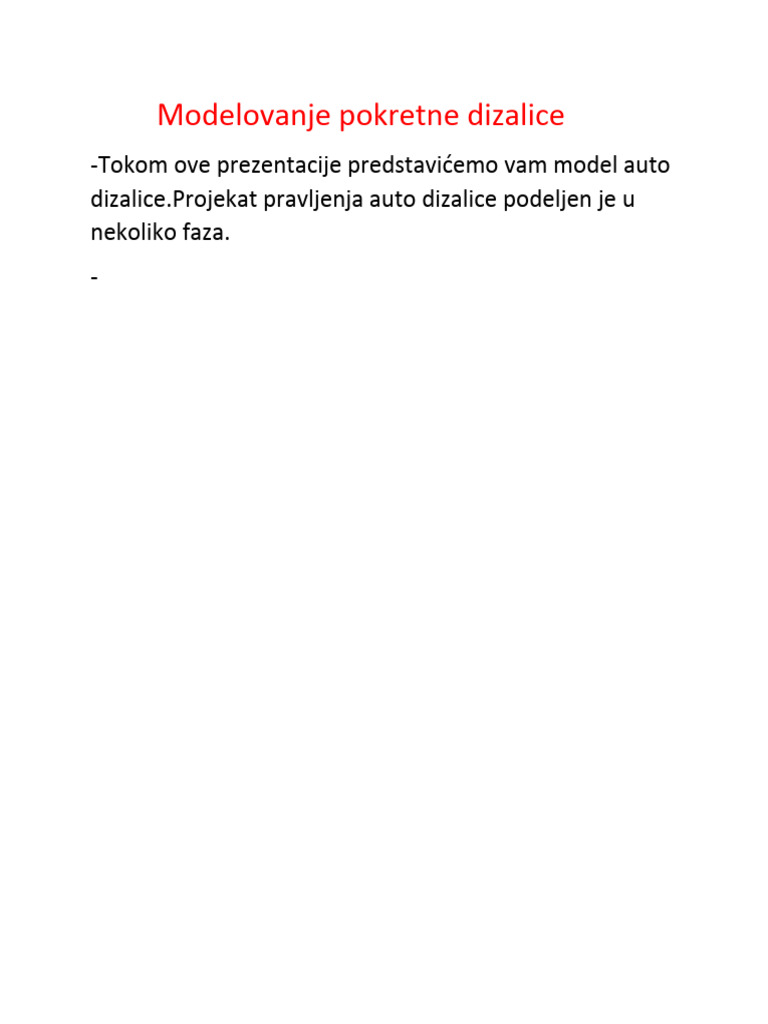 Modelovanje Pokretne Dizalice | PDF