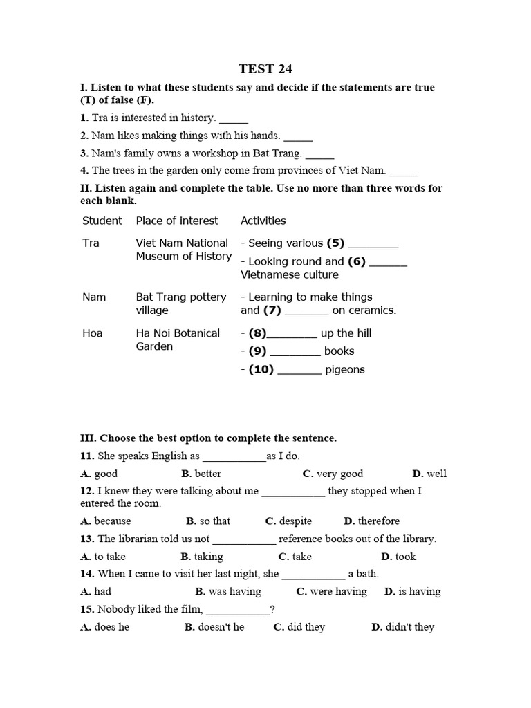 Test 24 | PDF | Adolescence | Self Esteem