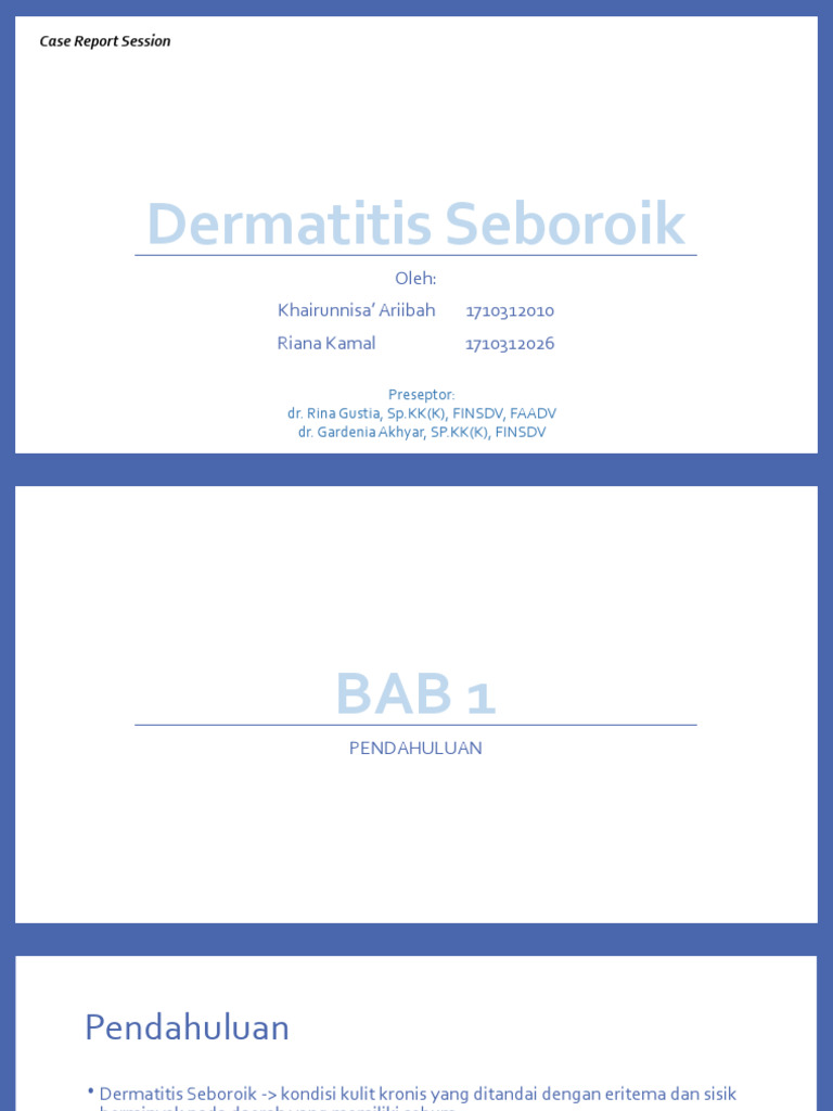 CRS Dermatitis Seboroik | PDF