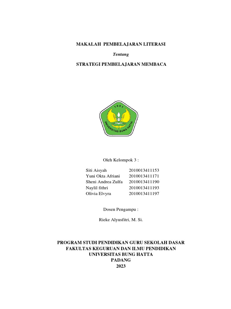 Makalah Pembelajaran Literasi | PDF | Karier & Perkembangan | Ilmu Sosial