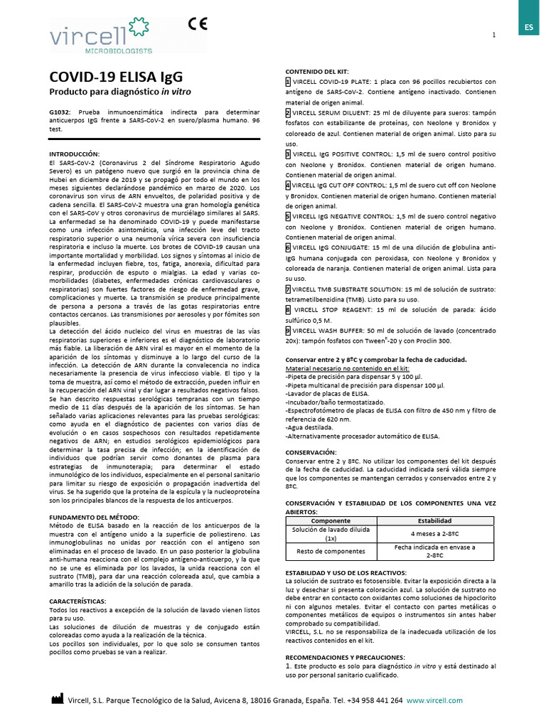 Covid-19 Elisa Igg g1032 Es | PDF | Elisa | Virus